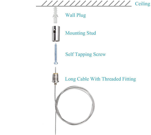 2 Pack Ceiling Mount Stud for Art Light Billboard Hanging System - Me ...