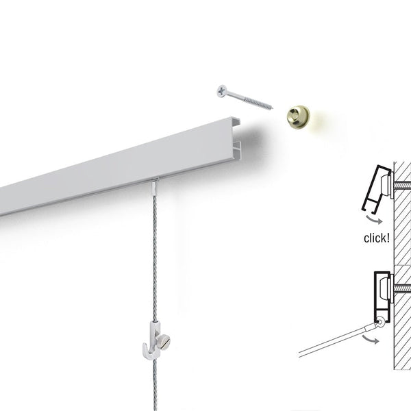 Professional Art Hanging Click Track Rail - Me Me Art